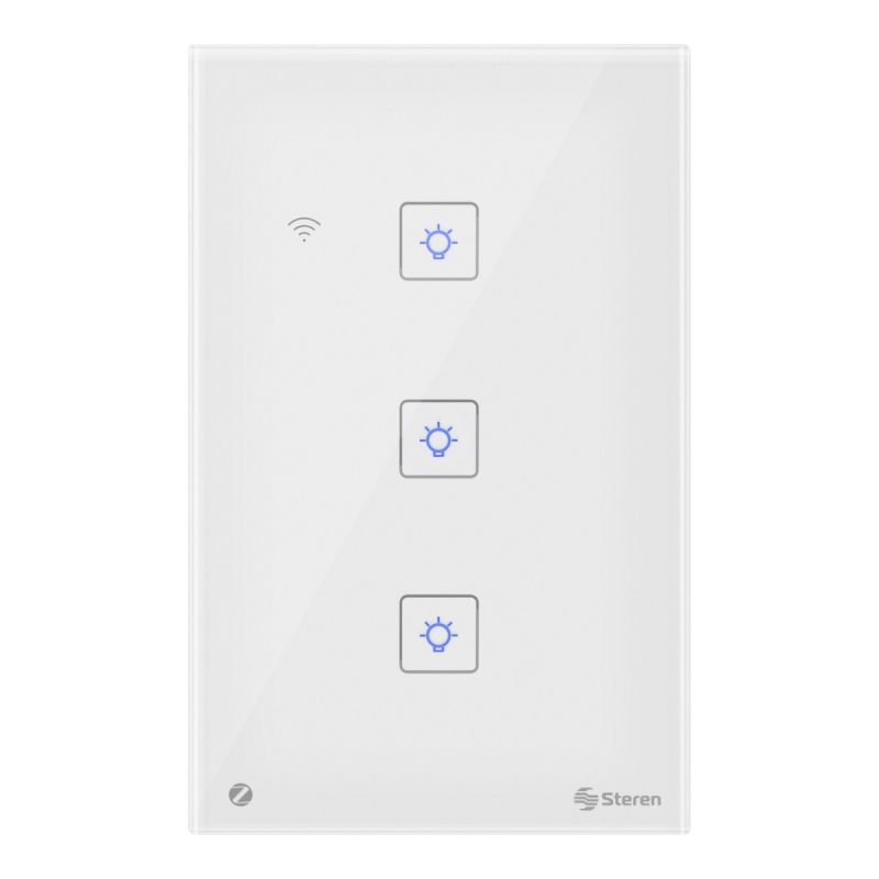 Apagador Zigbee* touch triple Steren Tienda en Línea