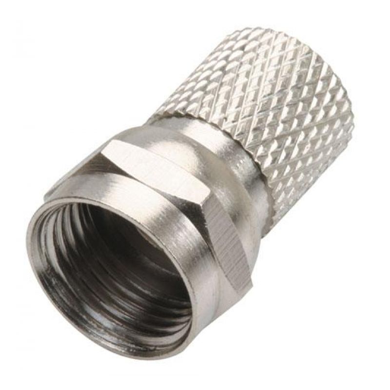 Conector macho tipo F para cable RG6, de enroscar